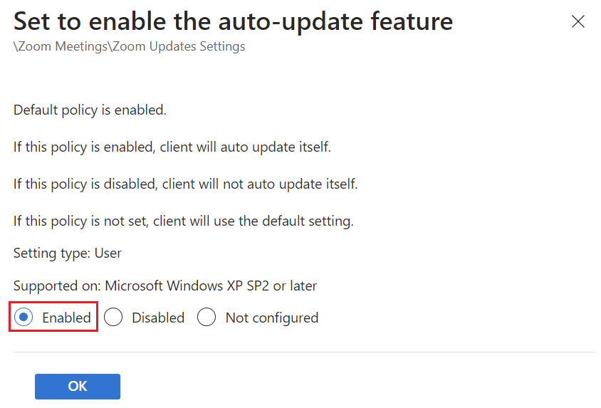 How to use Intune to Automatically Update Zoom Desktop installed from a User Context